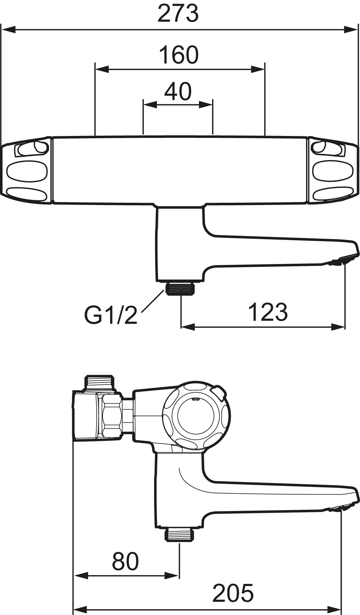 9000XE bath mixer - Professional mixer for kitchen and bathroom